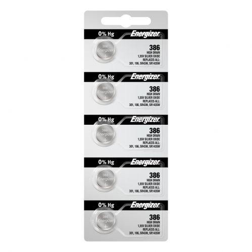 386/301 Energizer Watch Battery - Strip of 5